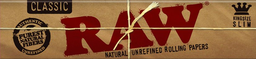 Raw Papers Classic King Size Slim Papers, 110 mm, 50 pcs per box