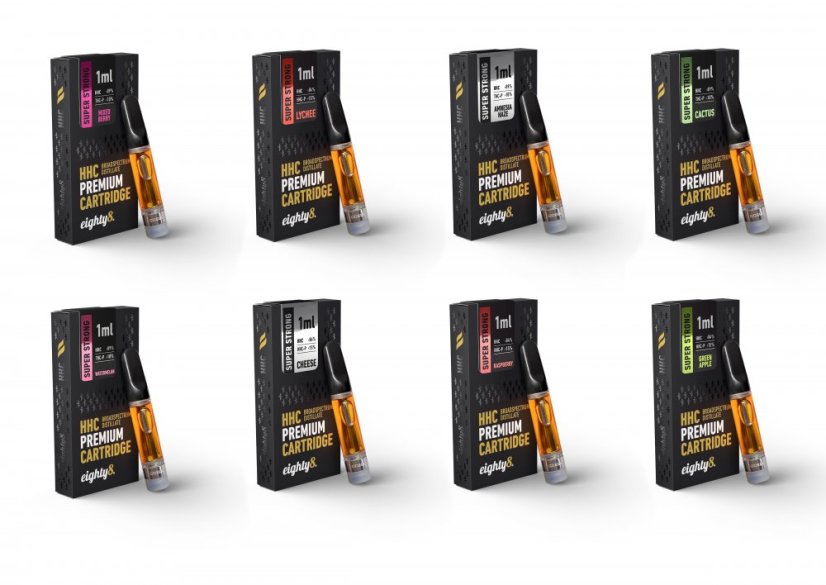 Eighty8 Kartusz Super Strongs, HHC / THCP / HHCP, Zestaw All in One - 8 ...