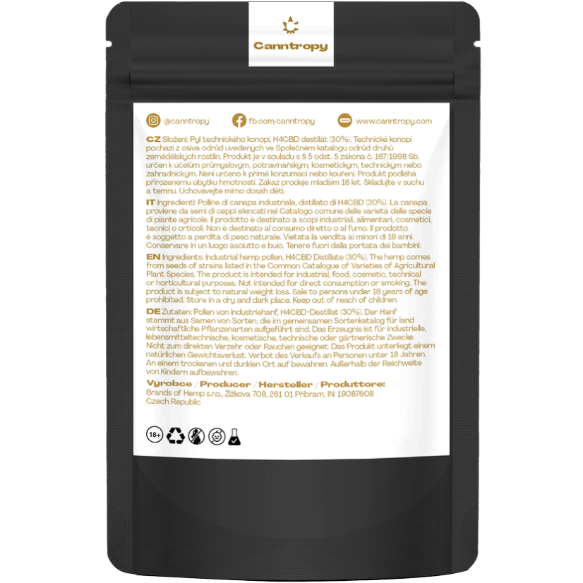 Canntropy H4CBD Hash 30 %, 1g - 100g