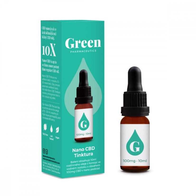 Green Pharmaceutics Nano CBD Tincture – 100mg, 10ml