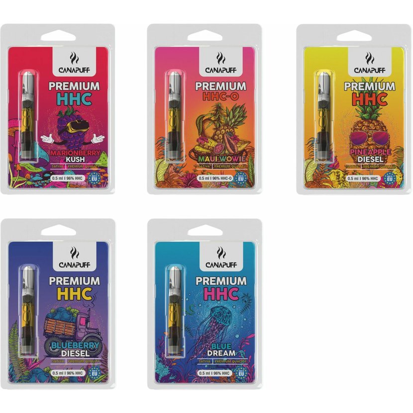 Canapuff HHC Cartridge bundle, 99% HHC, All in One Set - 5 flavours x 0 ...