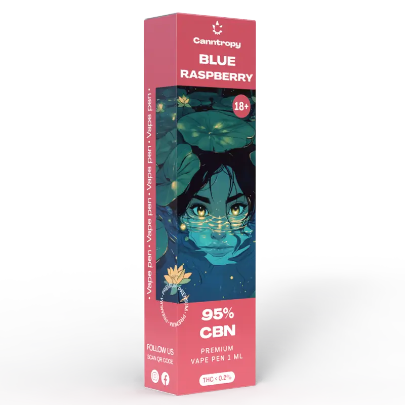 Canntropy CBN Vape Pen Blue Raspberry, 95 % CBN, 1 мл