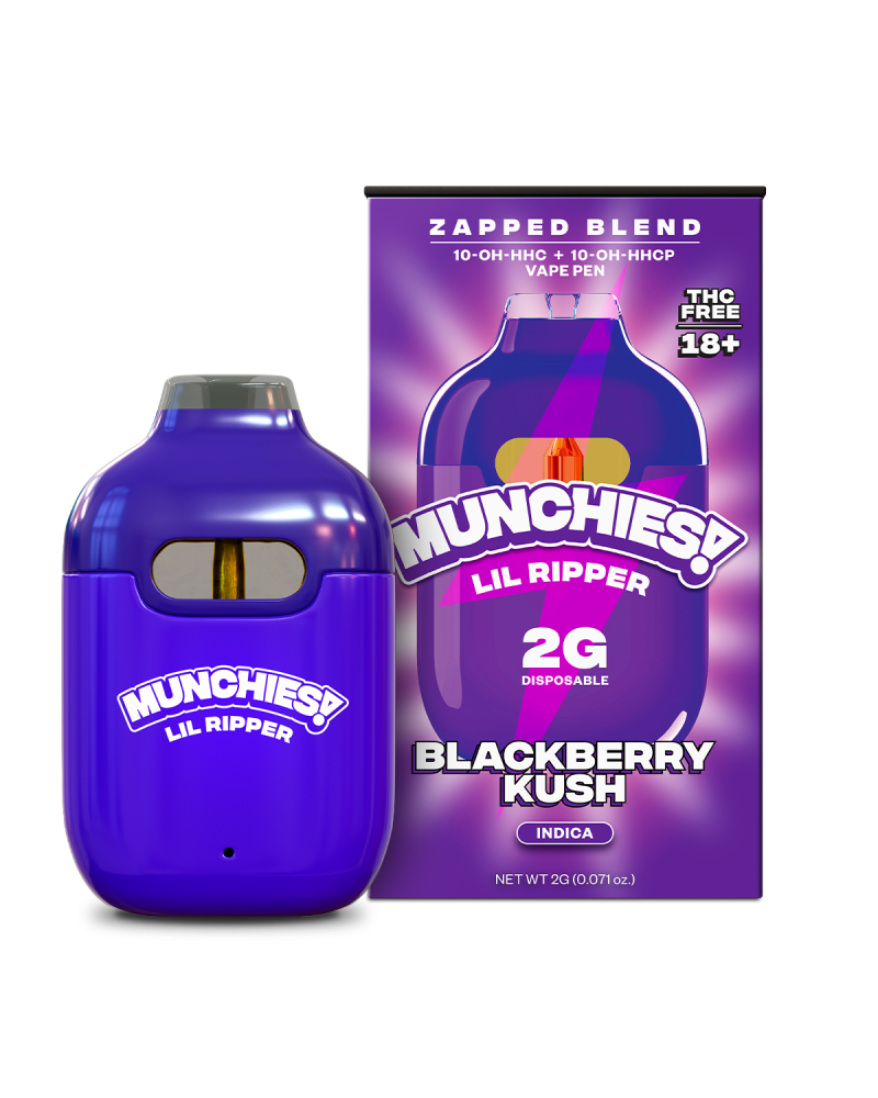 Delta Munchies 10-OH-HHC/10-OH-HHCP Lil Ripper Vape Pen Blackberry Kush, 2 g