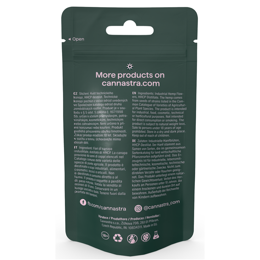 Cannastra HHC-P Flower Gamma Ray (Purple Haze) - HHC-P 15 %, 1 g - 100 g